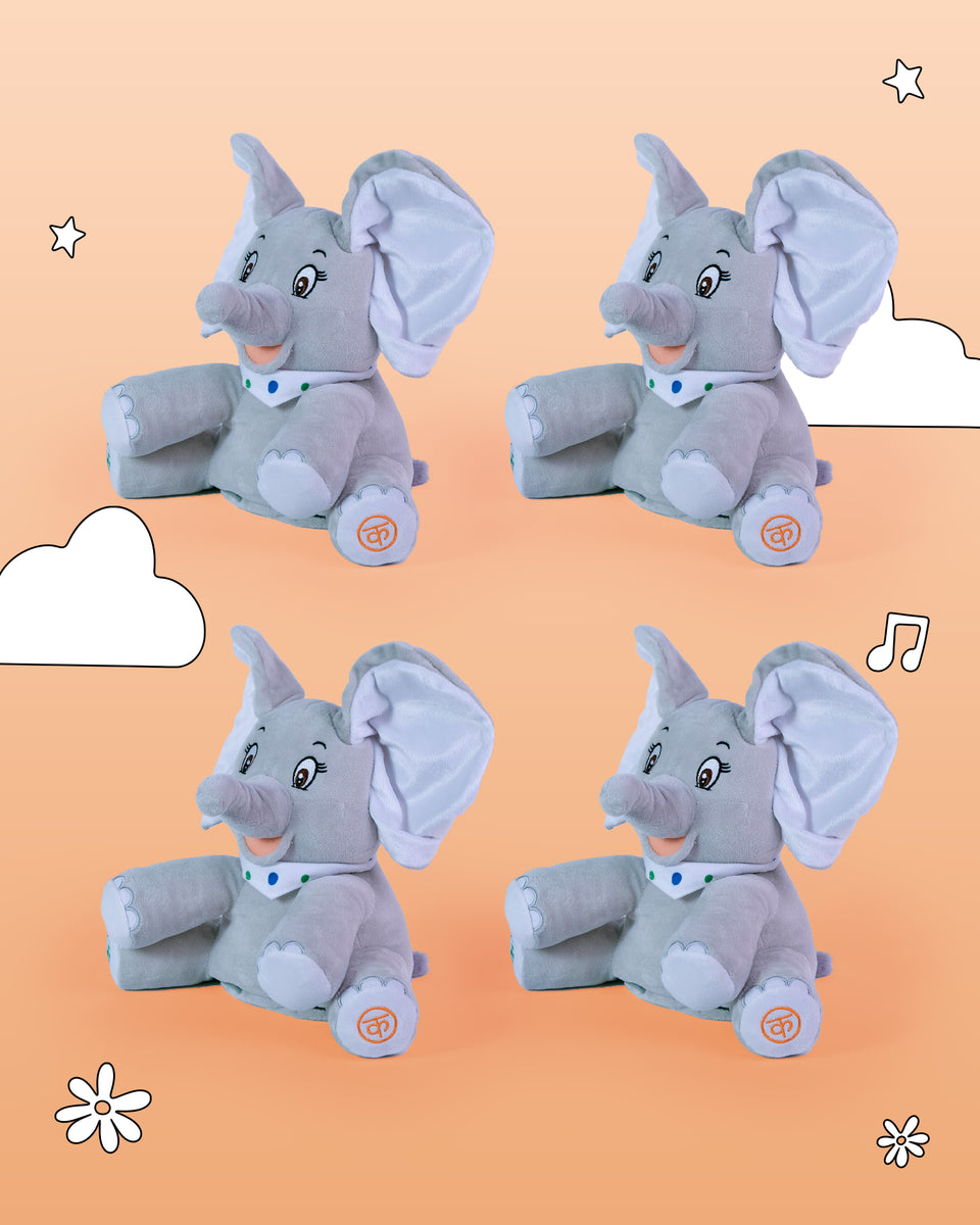 Guddu™ Hindi-speaking Elephant 4 Plush (Family Pack) Save 25% – LingoDodo